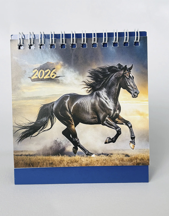 Calendar de masa CALUL NEGRU 2026 11x11x6cm