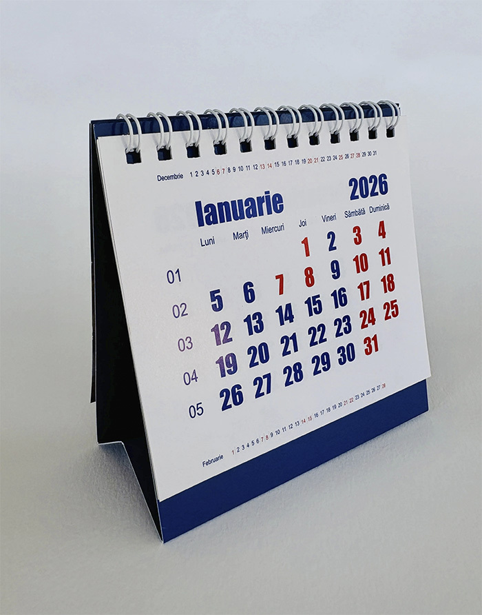 Calendar de masa CALUL CU FLORI 2026 11x11x6cm