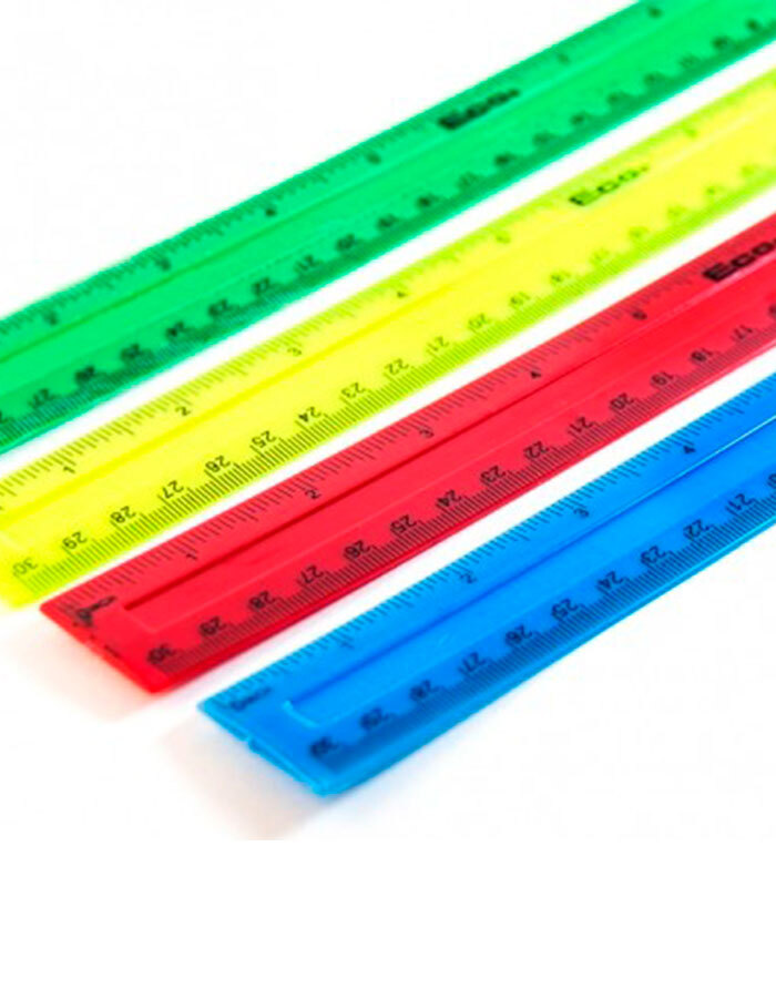 Rigla plastic color 30 cm.