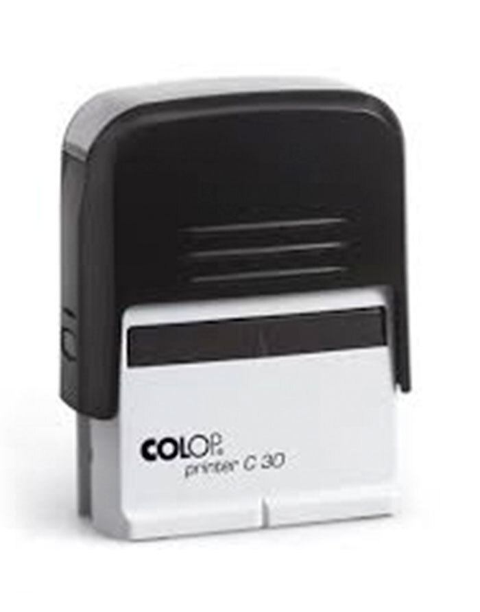 Suport ștampilă Colop Printer 30 negru pernuta transparent